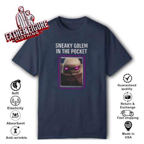 Clash Royale Sneaky Golem In The Pocket T-Shirt - Father Figure Clothing
