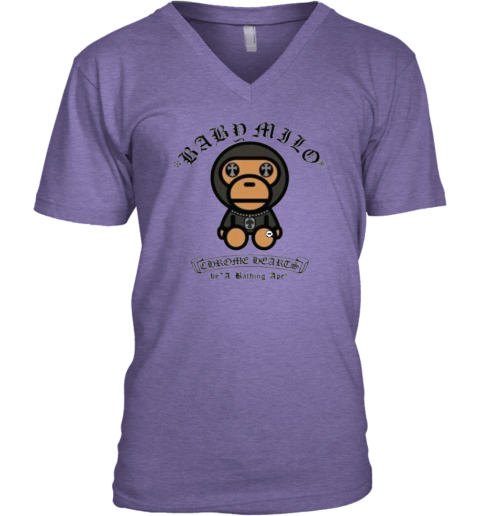 Chrome Hearts A Bathing Ape Baby Milo V-Neck T-Shirt Chrome Hearts A Bathing Ape Baby Milo V-Neck T-Shirt