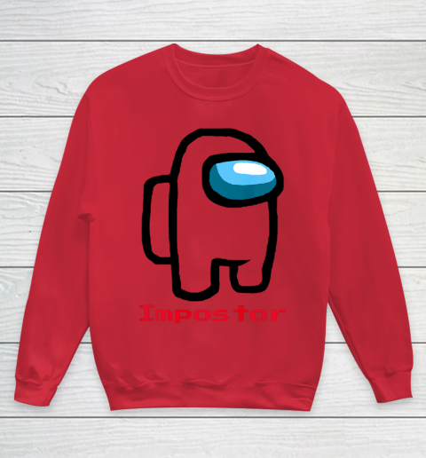 Impostor Among Game Us Sus Crewmate Gamer Youth Sweatshirt Tee For Sports